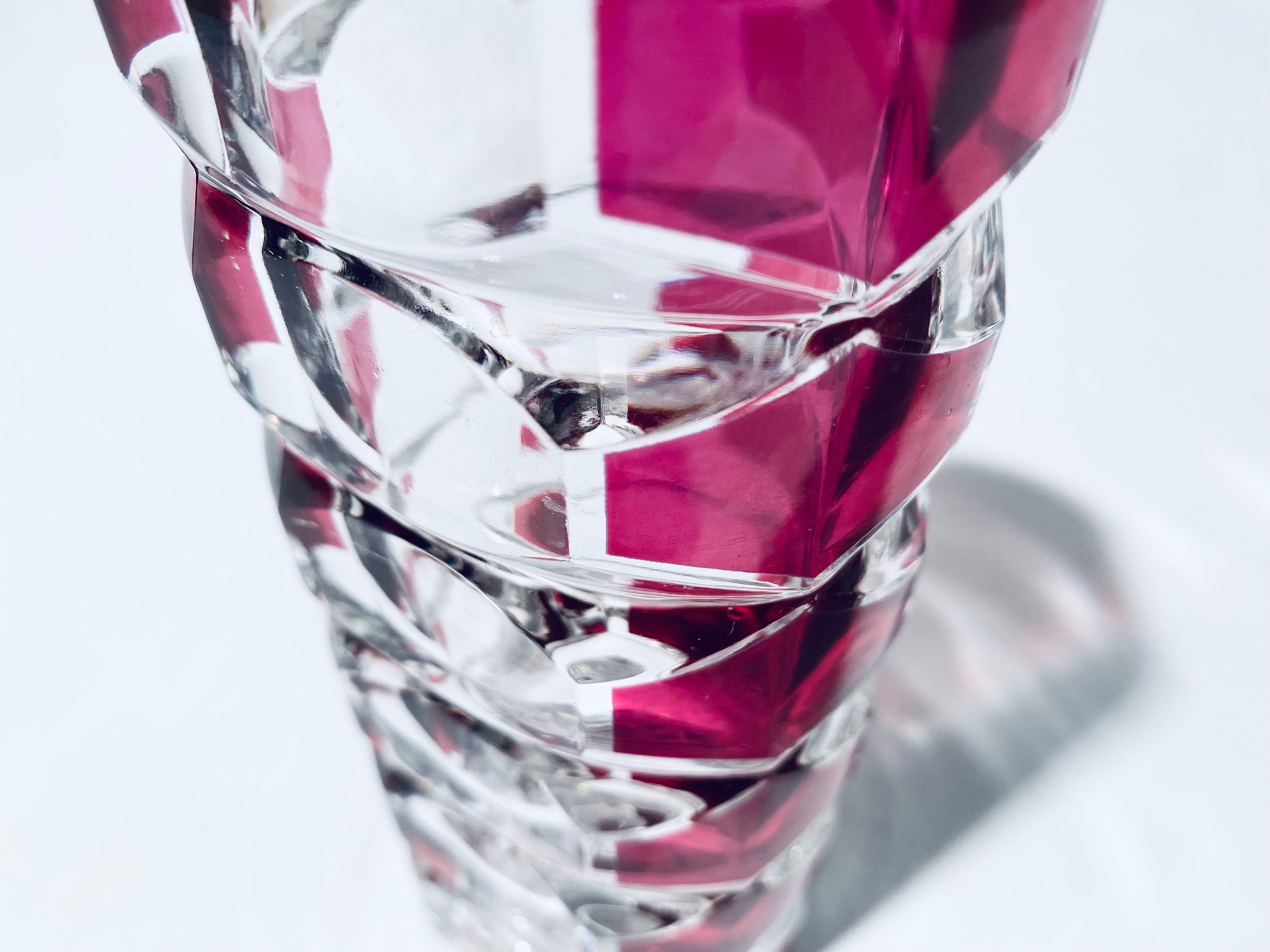 Triangular Glass Vase Art Deco Style / 1960s Vintage Decor - Etsy