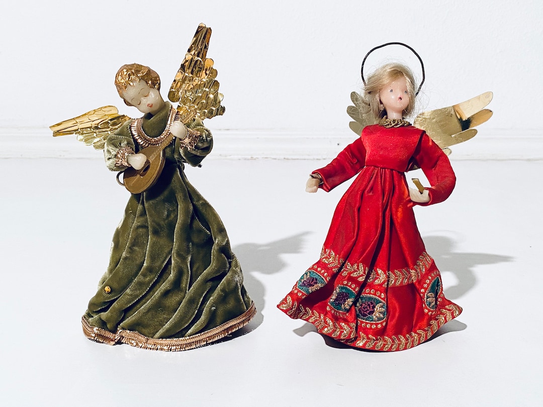 Two Christmas Angels Koestel Figurine Statues Decoration Ornamentation ...