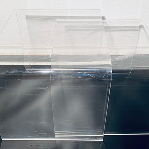 Two Plexiglass Perspex Tables 1980s / Vintage Decor - Etsy