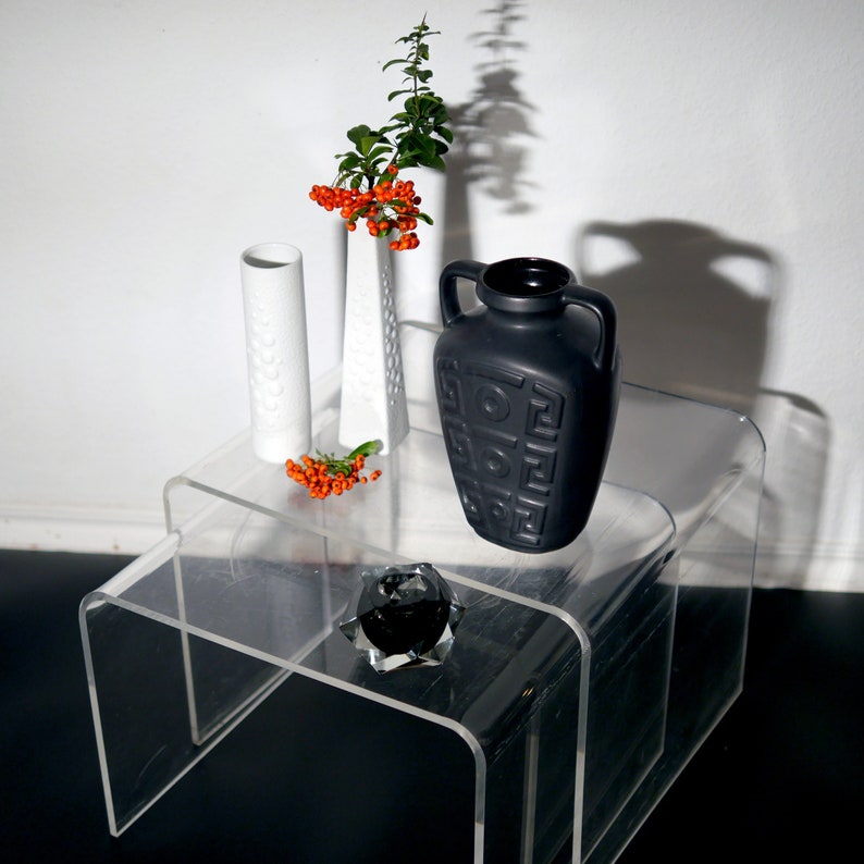 Two Plexiglass Perspex Tables 1980s / Vintage Decor - Etsy