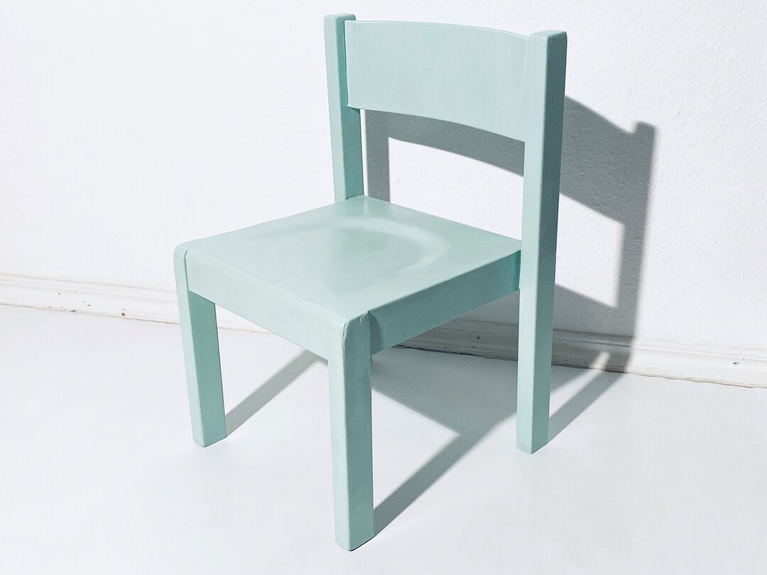 Vintage Turquoise Childrens Chair Kids Stool / Vintage Shabby Chic ...