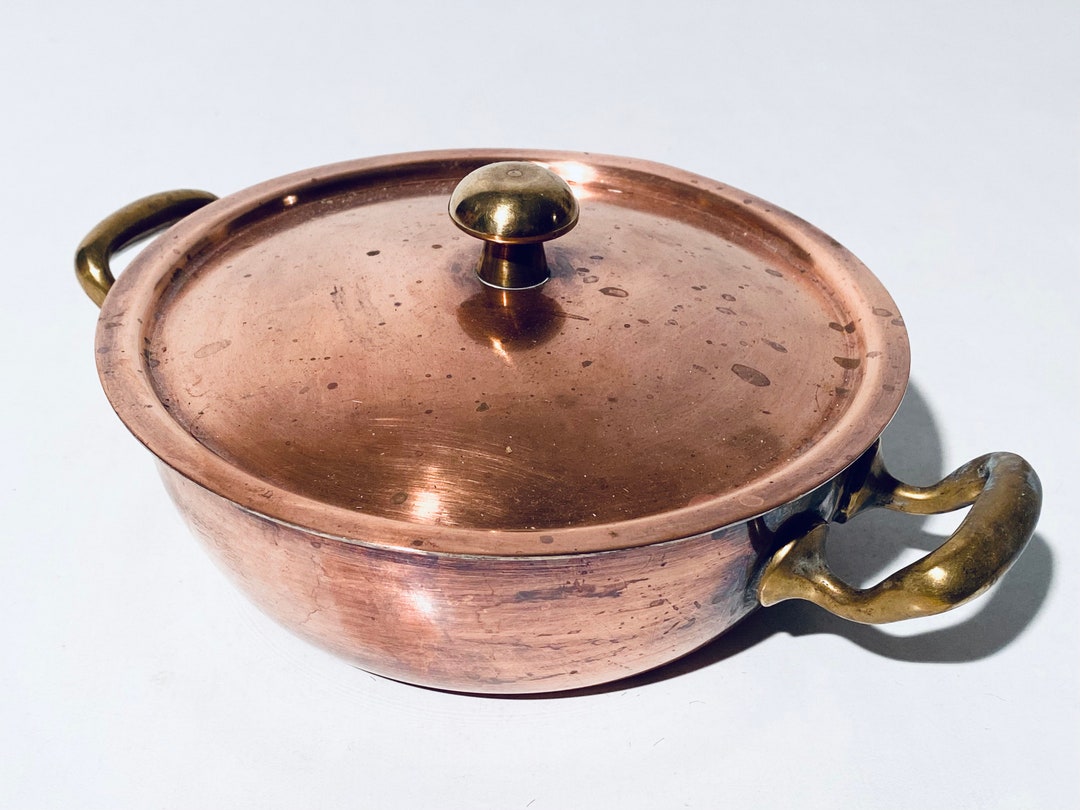 Spring Culinox Gourmet Copper Cooking Pan Pot With Lid Switzerland ...