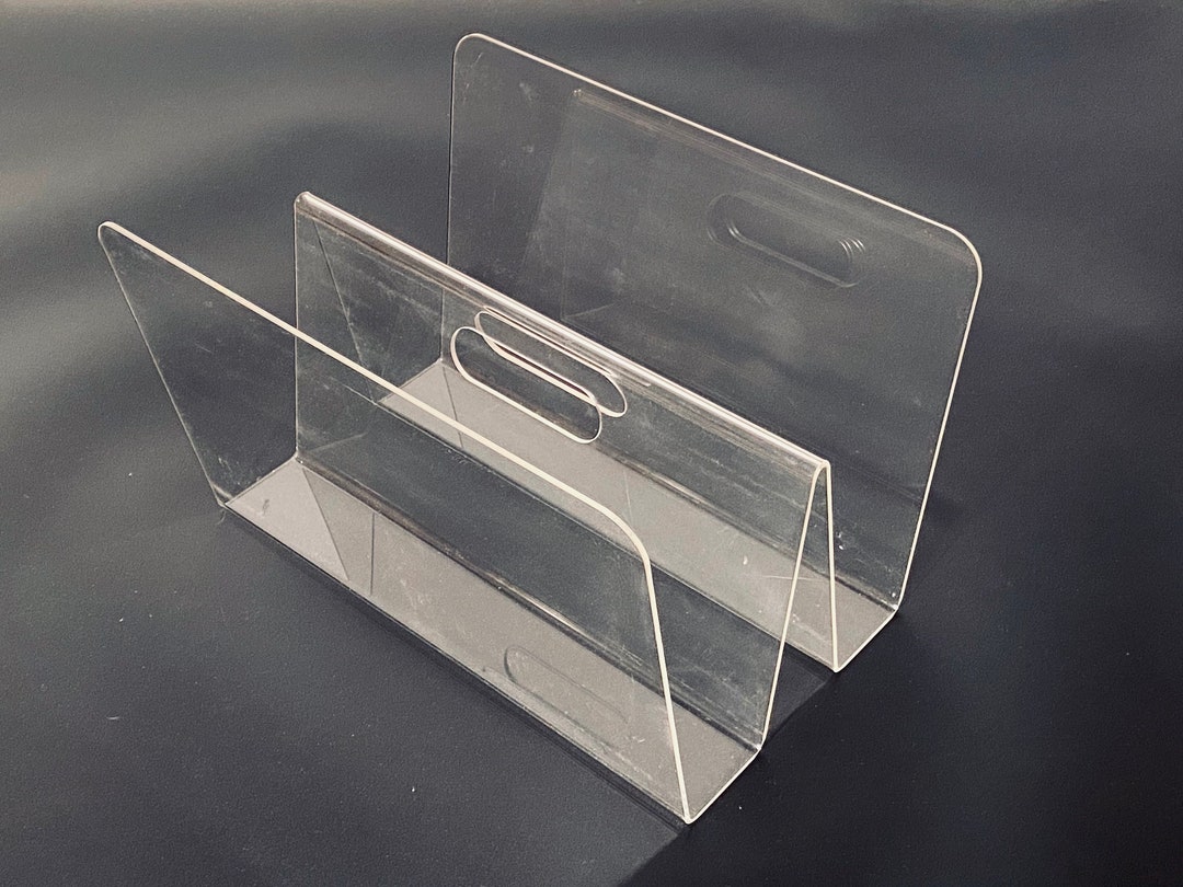Plexiglass Perspex Magazine Newspaper Rack / Handmade Italy / 1970s ...