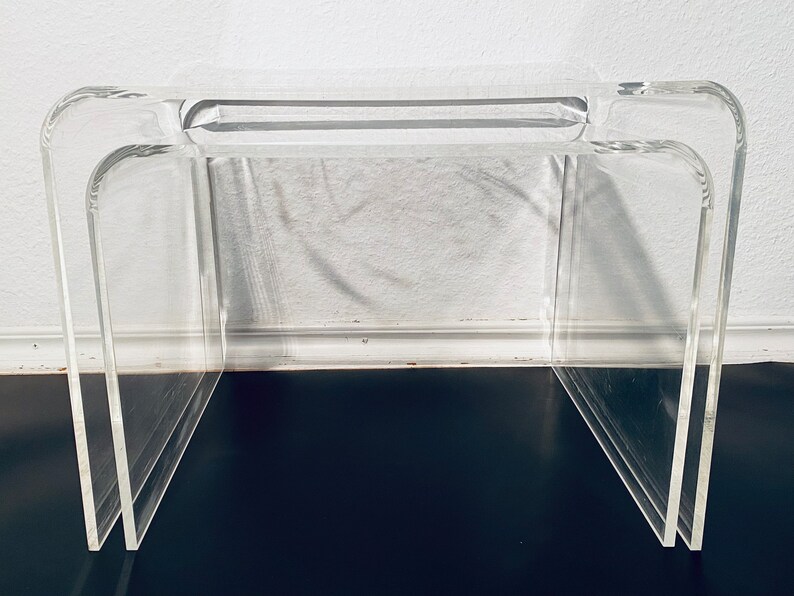 Two Plexiglass Perspex Tables 1980s / Vintage Decor - Etsy