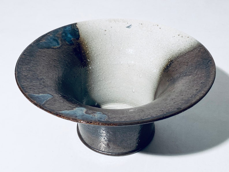 Franz Denk Large Beautiful Brown Creme & Blue Studio Ceramic Bowl ...