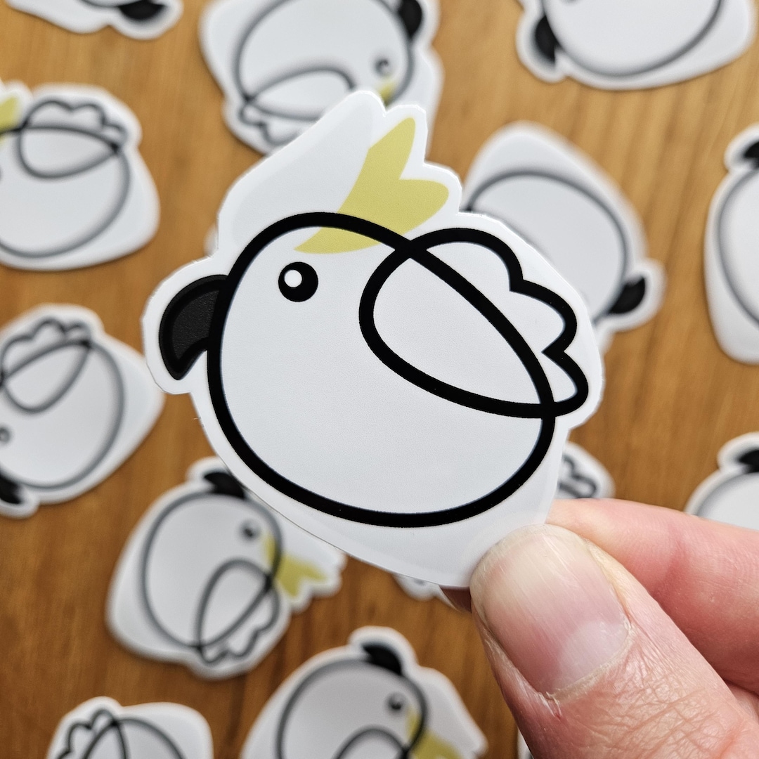 Sulphur Crested Cockatoo Borb Sticker | Glossy Vinyl Die-cut - Etsy