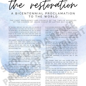 LDS Cursive Watercolor Bundle, Instant Download | the Living Christ ...