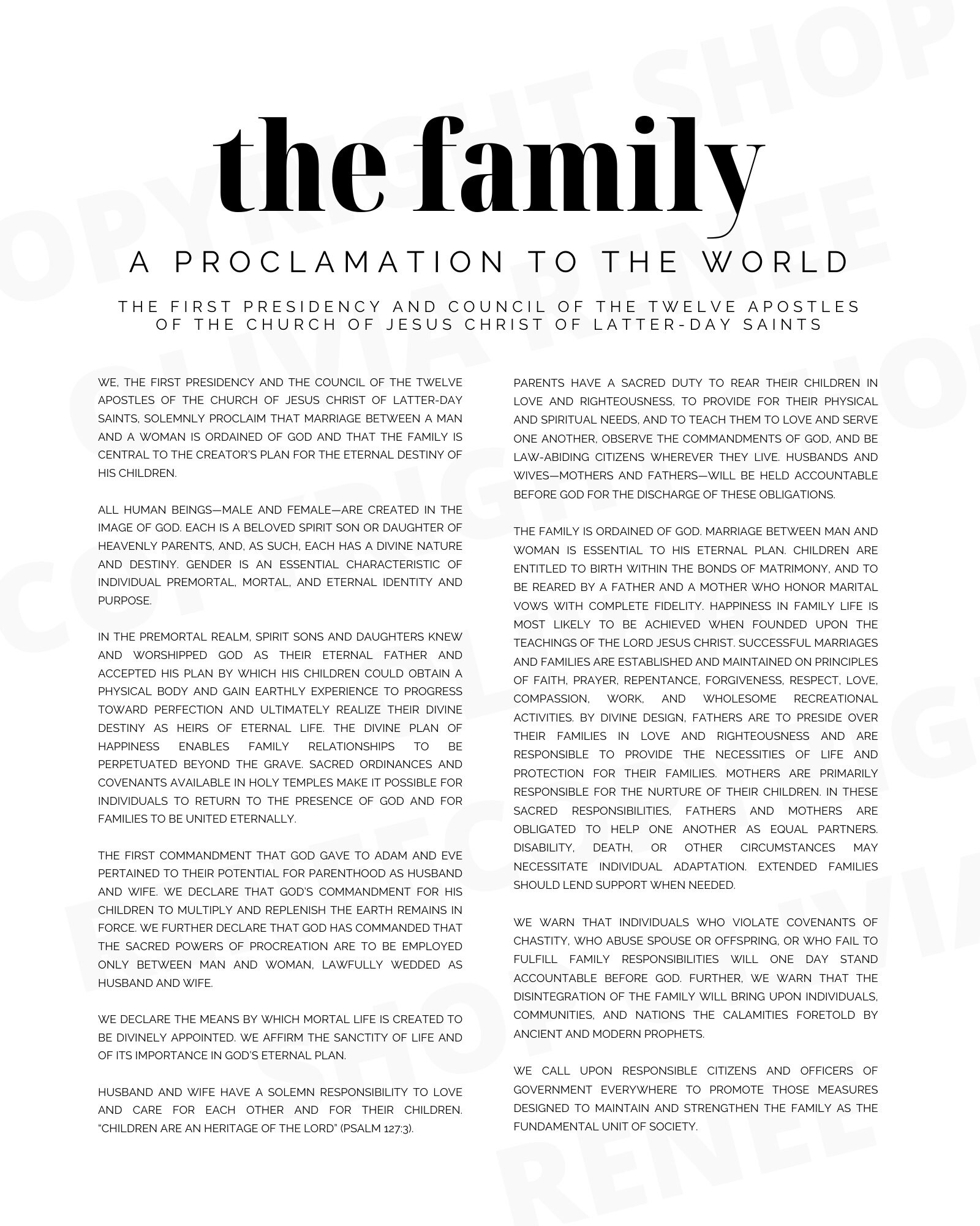 LDS Bold LC Watercolor Bundle, Instant Download | the Living Christ ...