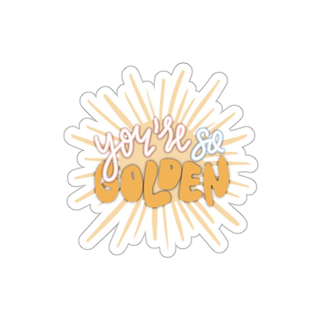 Golden Harry Styles Sticker, Die-cut Decal, Laptop Decoration, Water ...