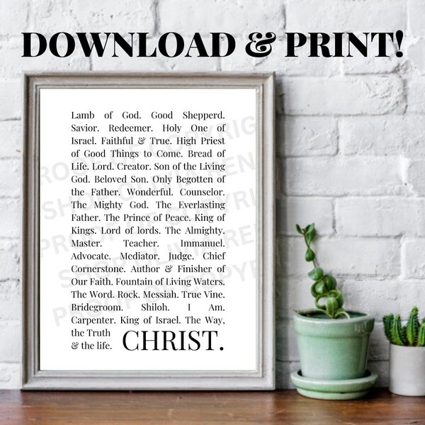Names of Christ - Etsy