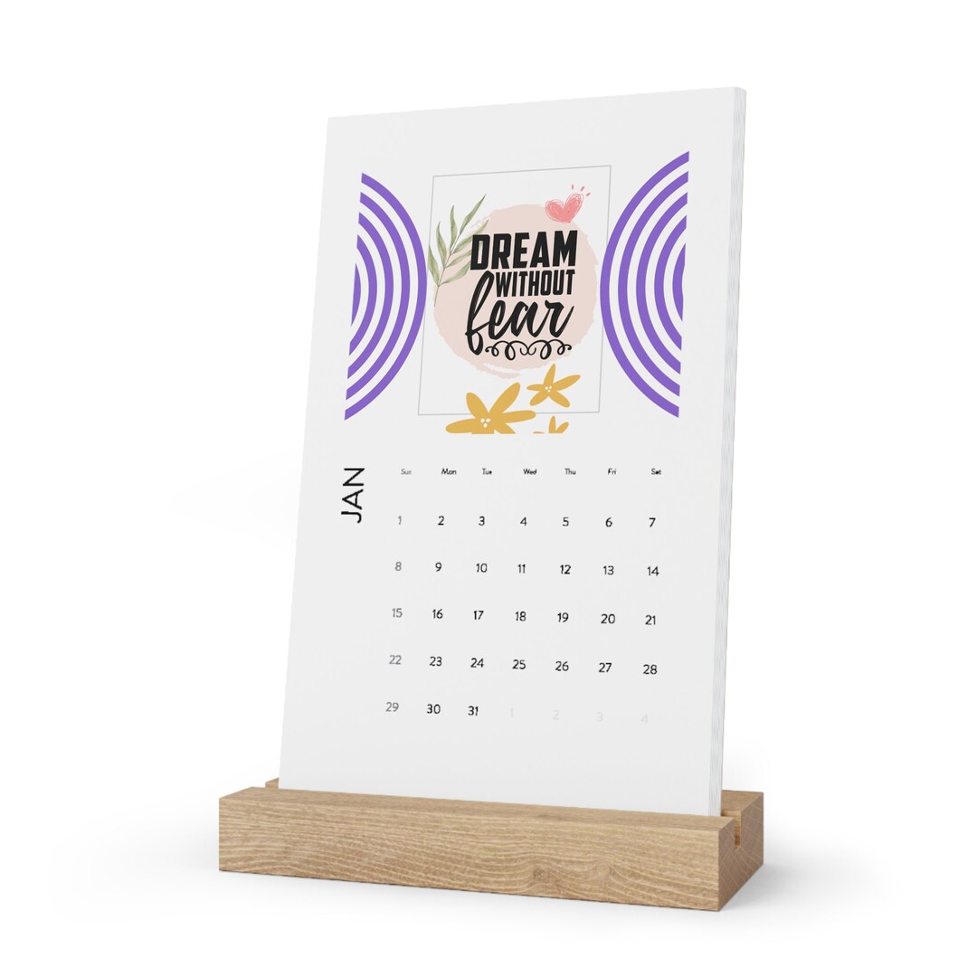 Motivational Affirmation Vertical Desk Calendar 2023 - Etsy