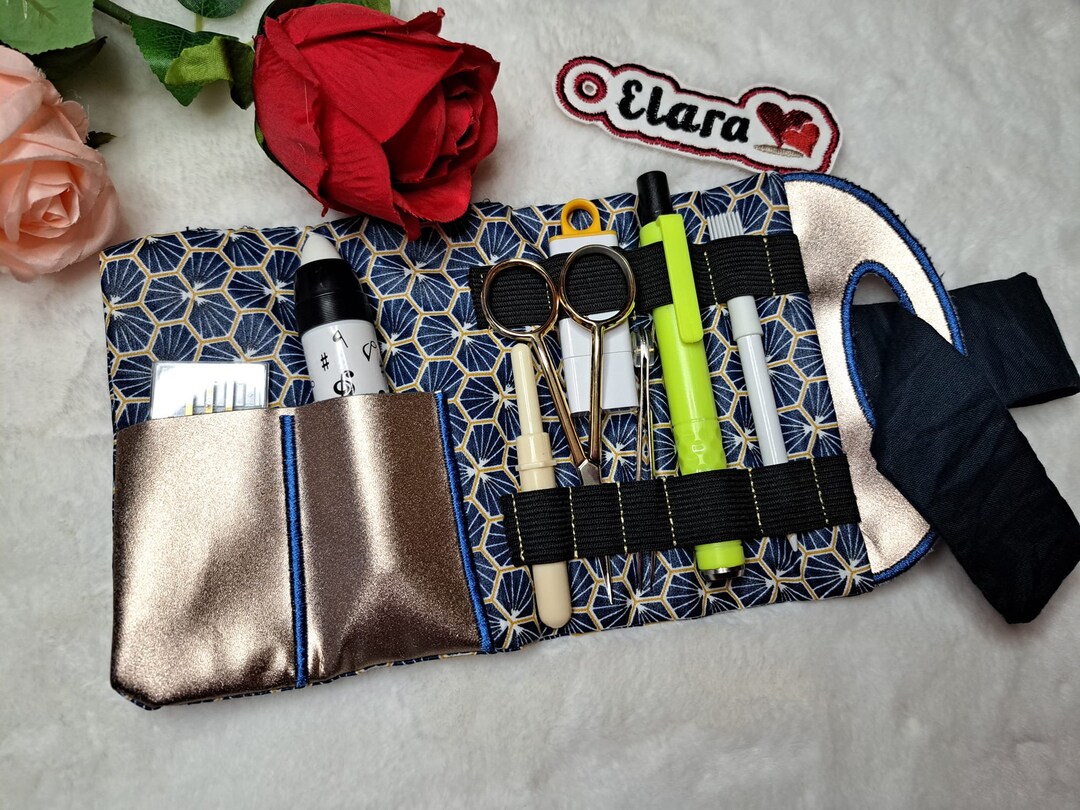 ITH Toiletry Bag Pencil Case Toiletry Roll Tool Storage Roll Case 15x25 ...