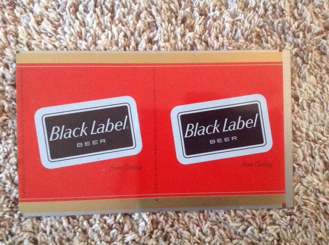 Black Label Beer Unrolled Flat Sheet Beer Can - Etsy