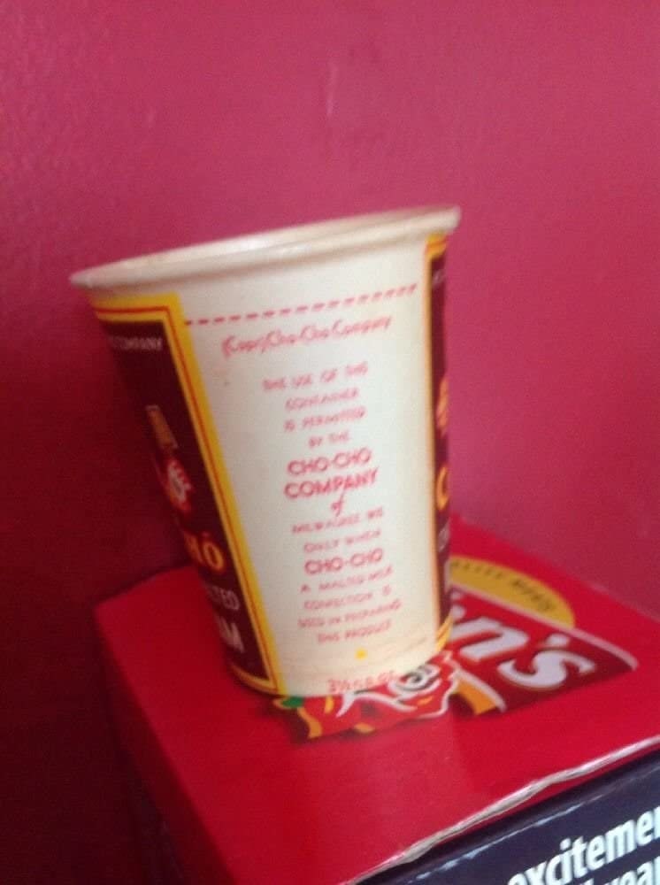 Vintage Wax Cup CHO CHO Chocolate Malted Ice Cream Clown Los Angeles - Etsy