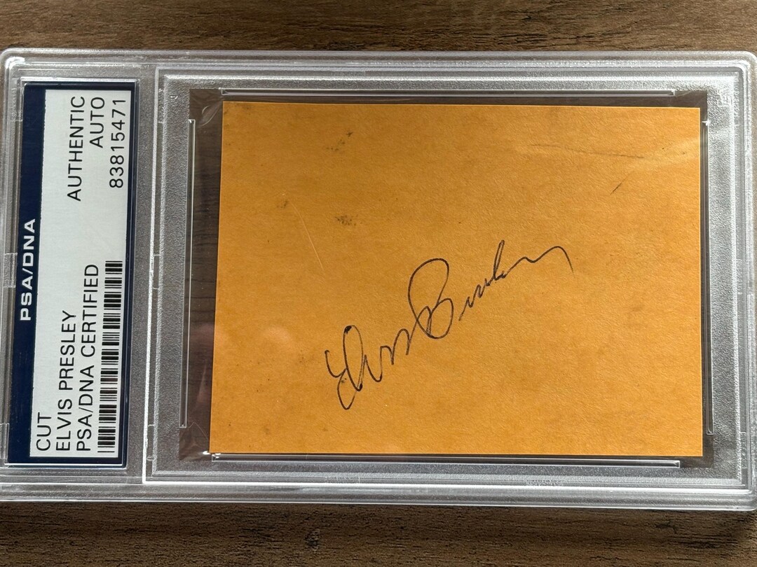 Elvis Presley Signed Autographed Cut PSA DNA - Etsy