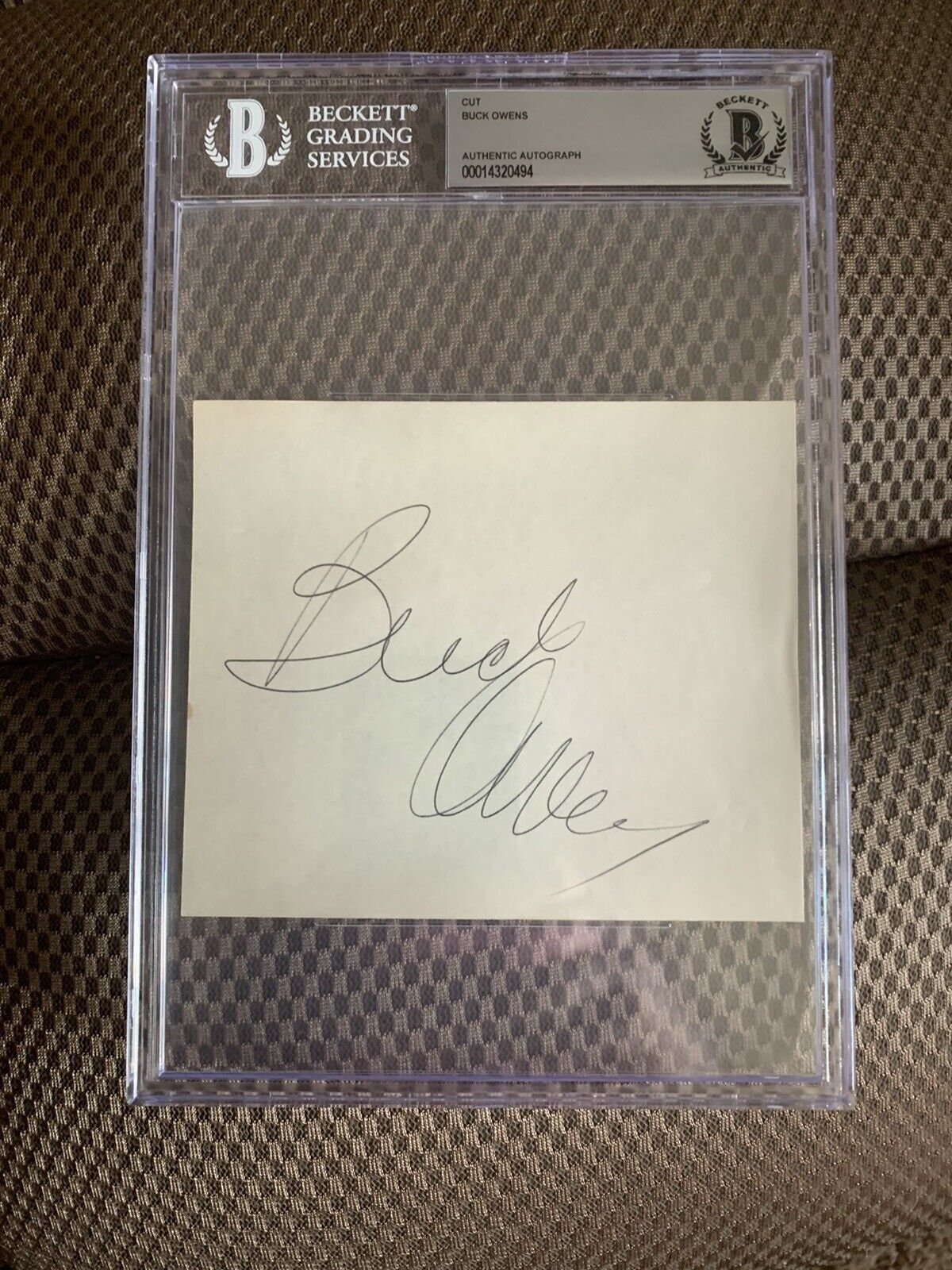 Buck Owens Signed Autograph Album Page BAS Encapsulated - Etsy