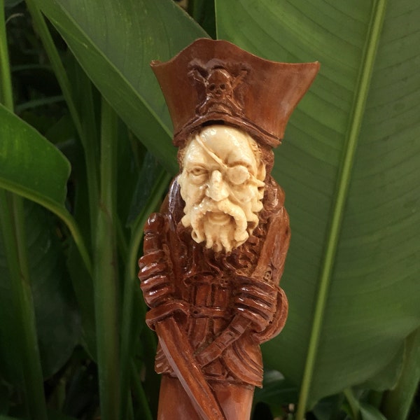 Carved Pirate Wood Carving - Etsy