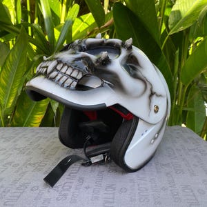 Custom Skull Motorcycle Helmet: Ghost Rider DOT Helmet - Etsy