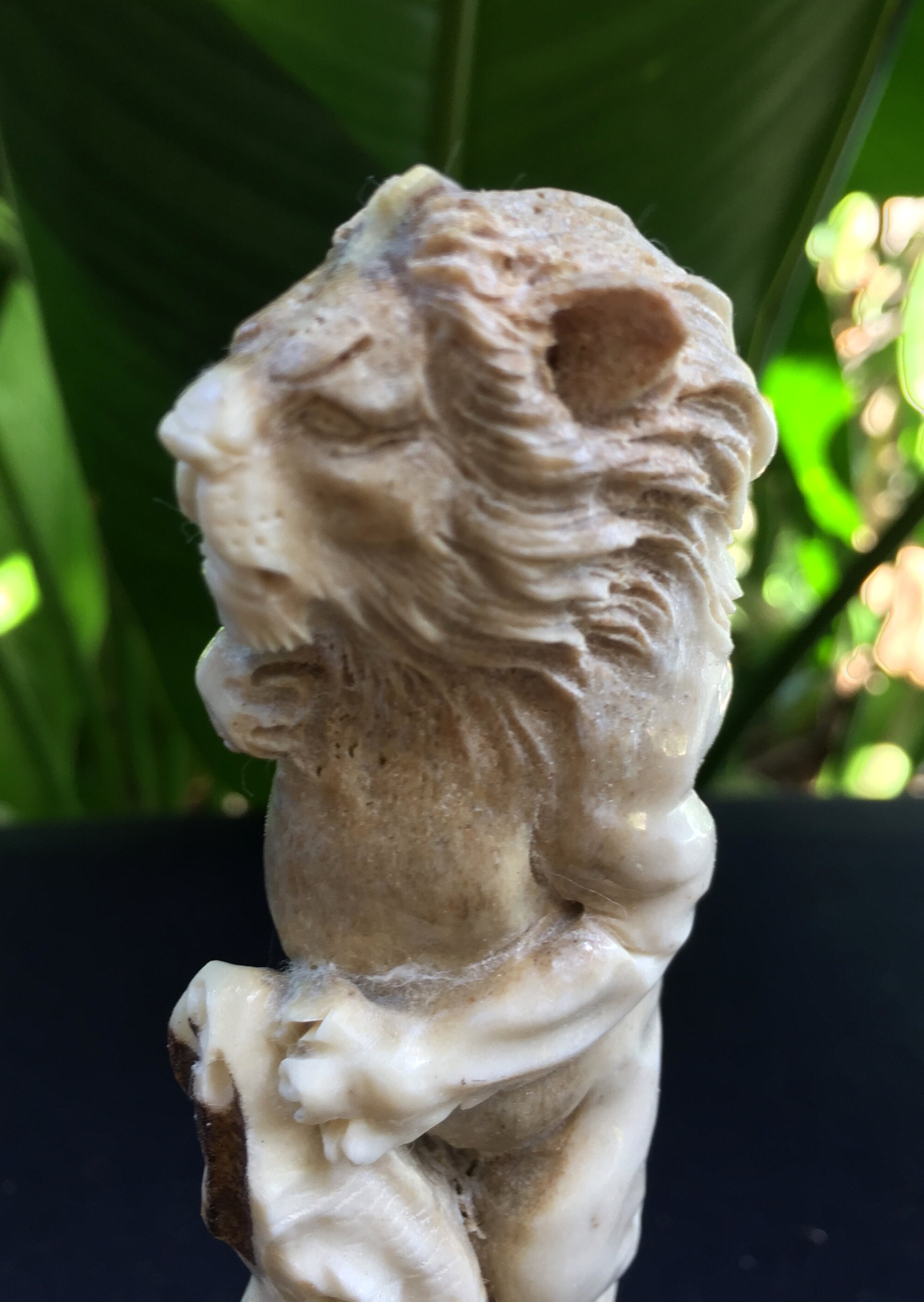 Lion King Carving Knife Handle Carved Puma Knife Handle Deer Antler ...