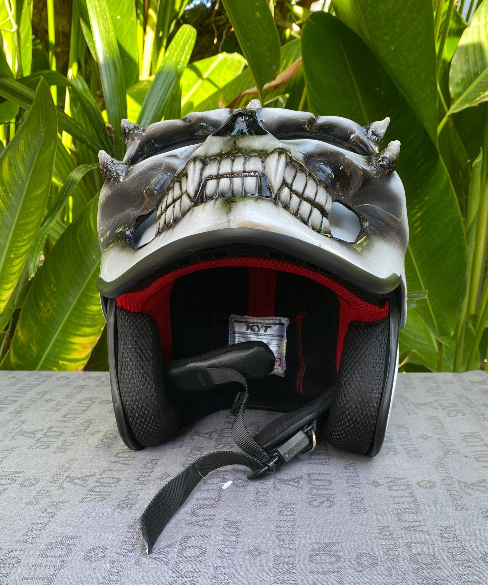 Custom Skull Motorcycle Helmet: Ghost Rider DOT Helmet - Etsy