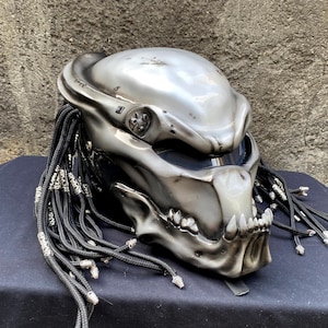 Alien Predator Motorcycle Full Face Laser Light Customized Helmet With ...