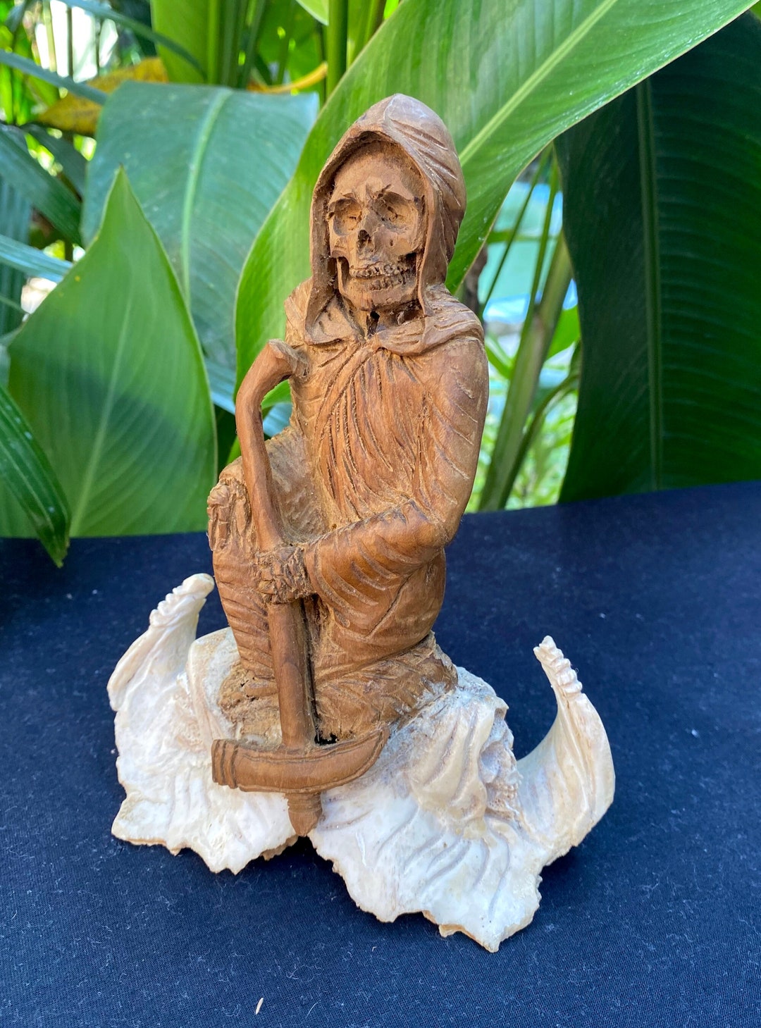 The Reaper Carving, Figure, Grim Reaper Carving Figurine, Bone Carving ...