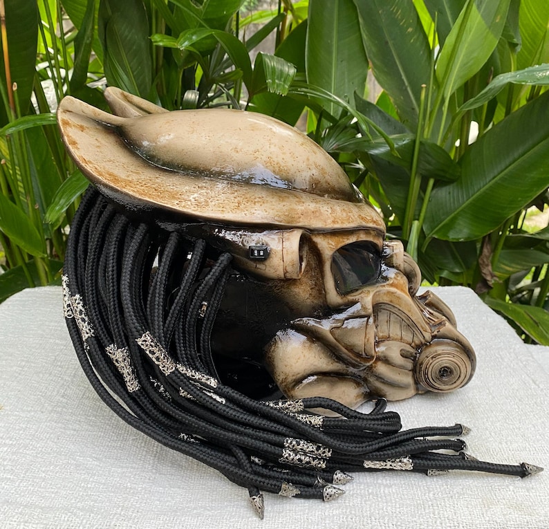 Predator Robot Motorcycle Full Face Laser Light Customized Helmet With ...