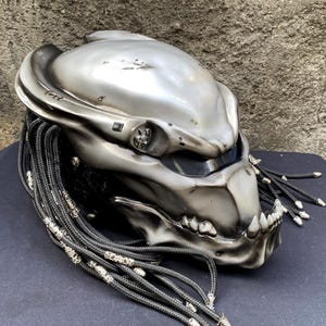 Alien Predator Motorcycle Full Face Laser Light Customized Helmet With ...