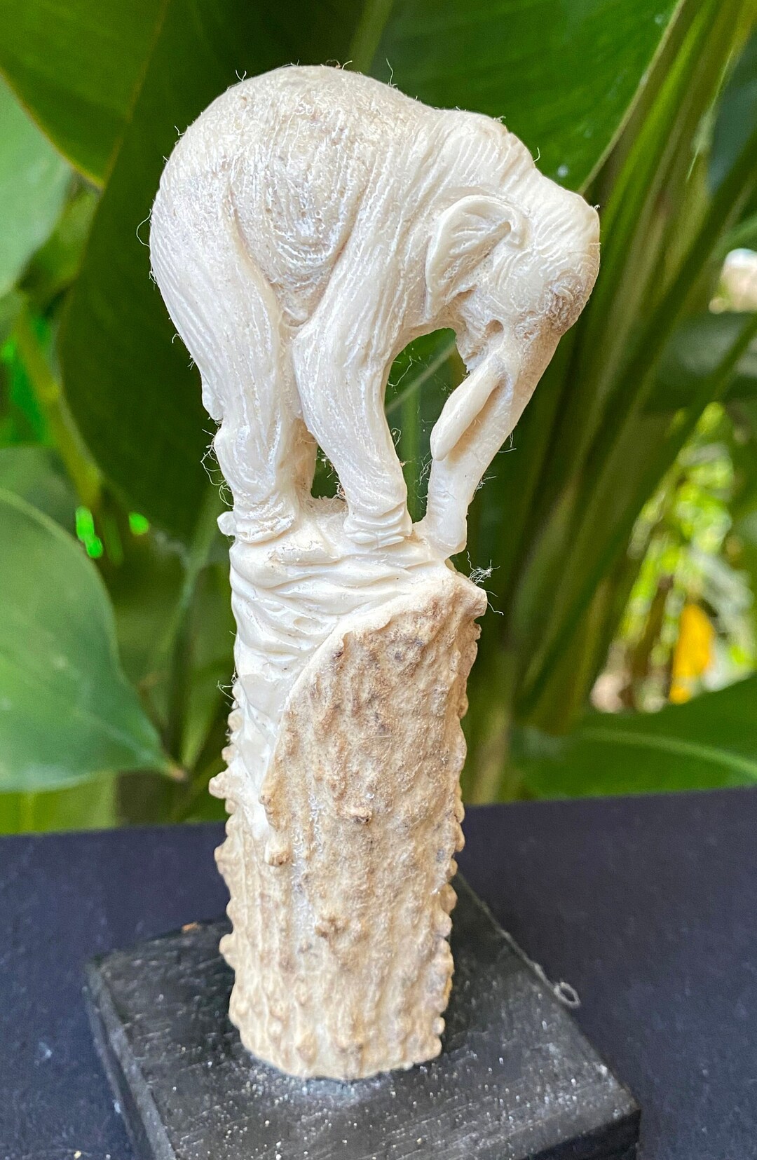 Elephant Knife Handle Elephant Carved Knife Handle Deer Antler Carving ...