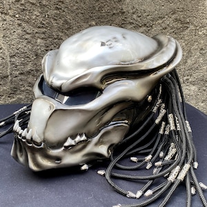 Alien Predator Motorcycle Full Face Laser Light Customized Helmet With ...