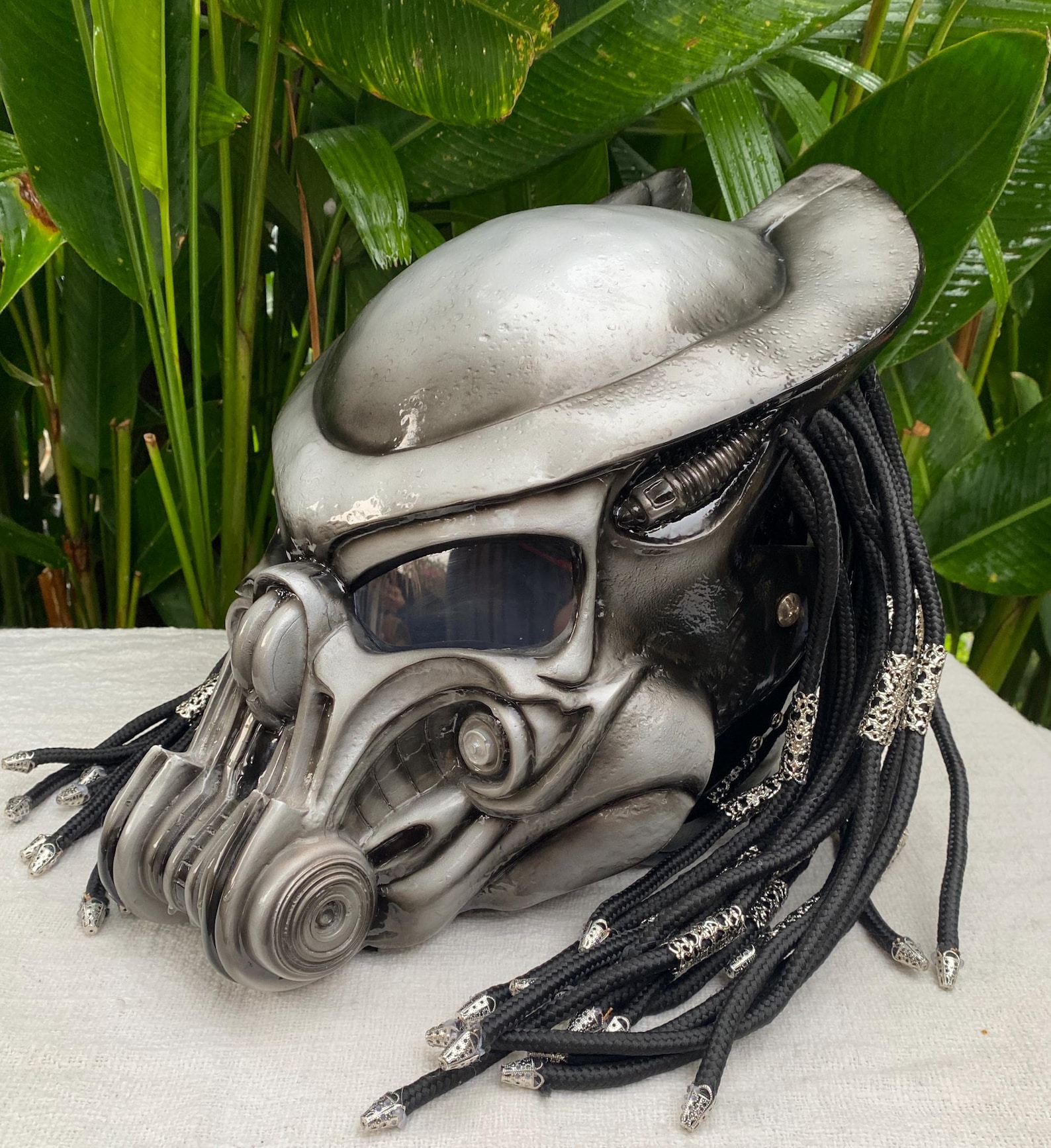 Alien Predator Robot Style Motorcycle Full Face Laser Light Customized ...