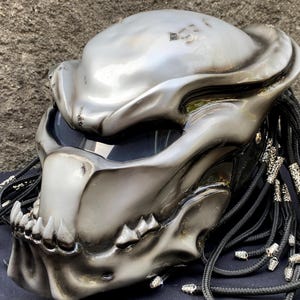 Alien Predator Motorcycle Full Face Laser Light Customized Helmet With ...