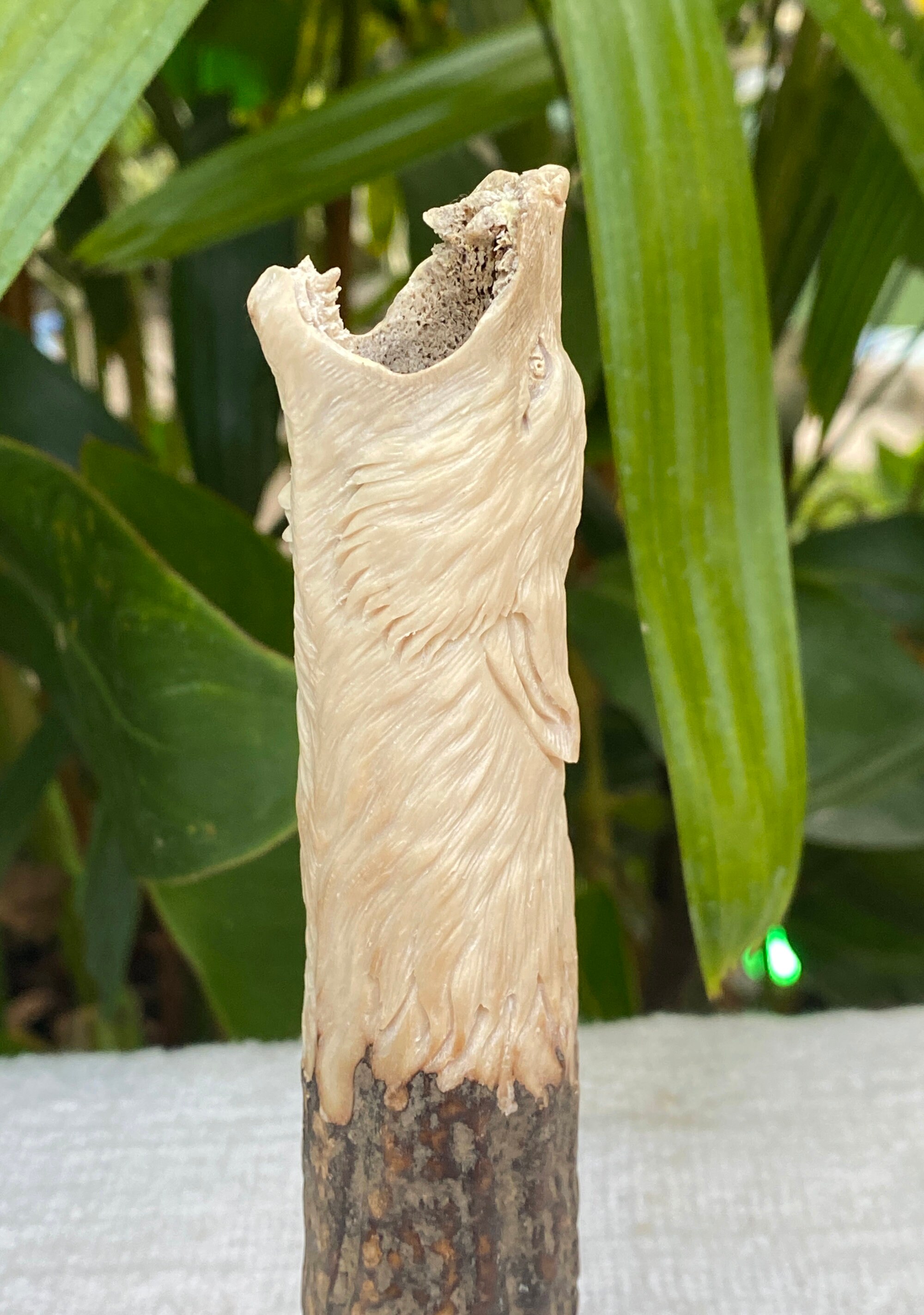 Lonely Wolf Knife Handle Carved Antler Wolverine 3D Knife Handle Deer ...