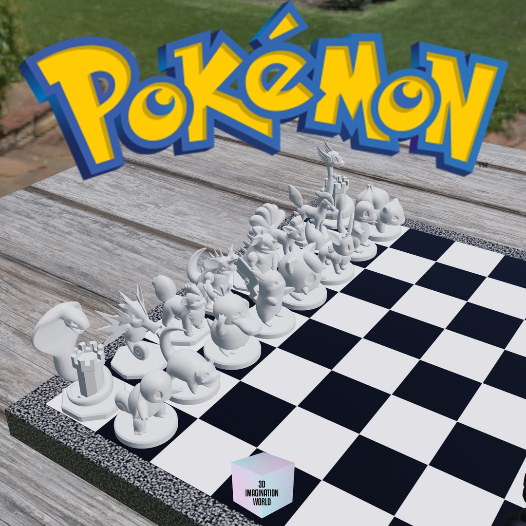 Pokemon Chess Set 3D Stl File - Etsy