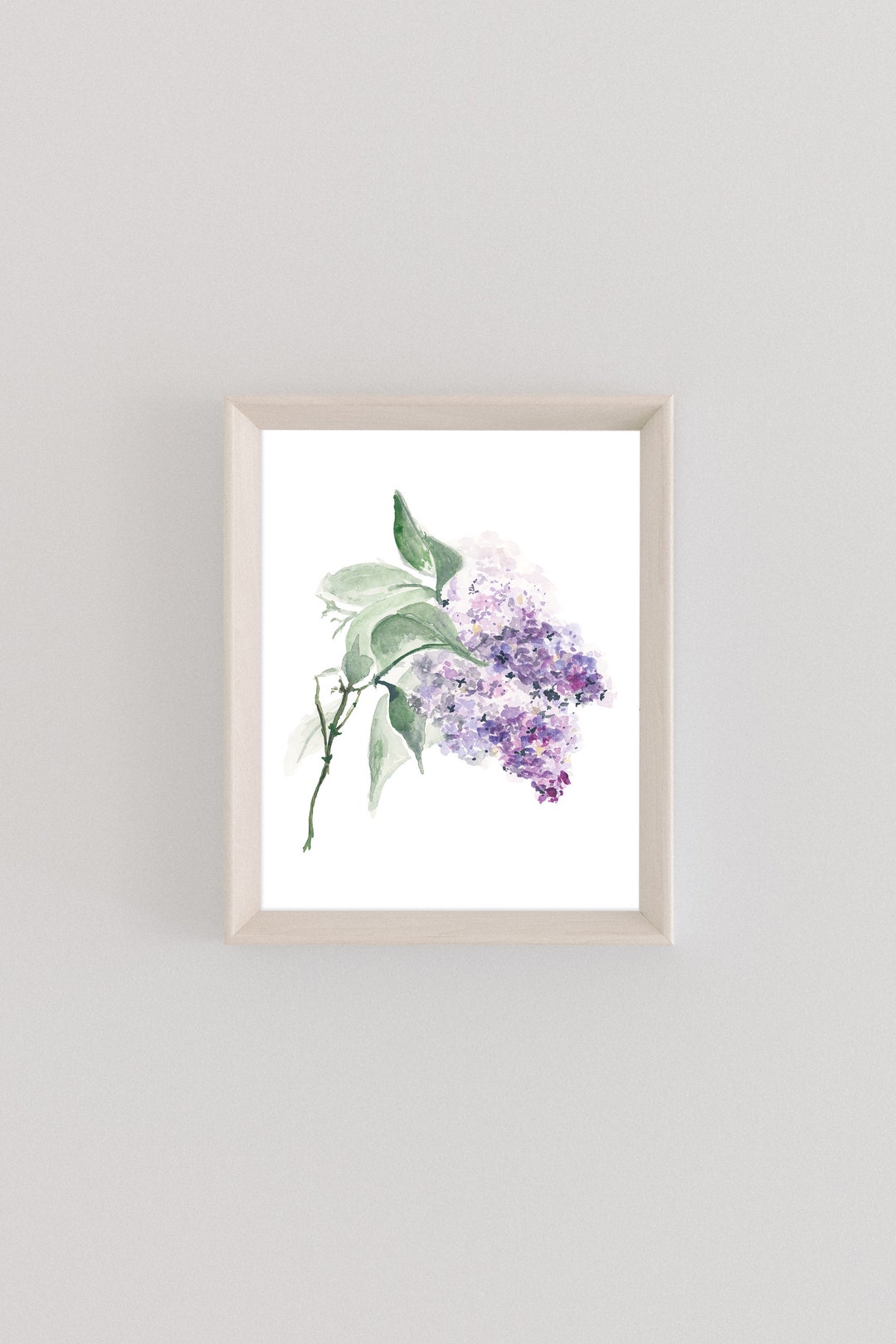 Watercolor Print | Lilac | Floral | Botanical - Etsy