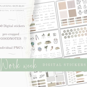 WORK WEEK Goodnotes Stickers Digital Planner Stickers, Goodnotes ...