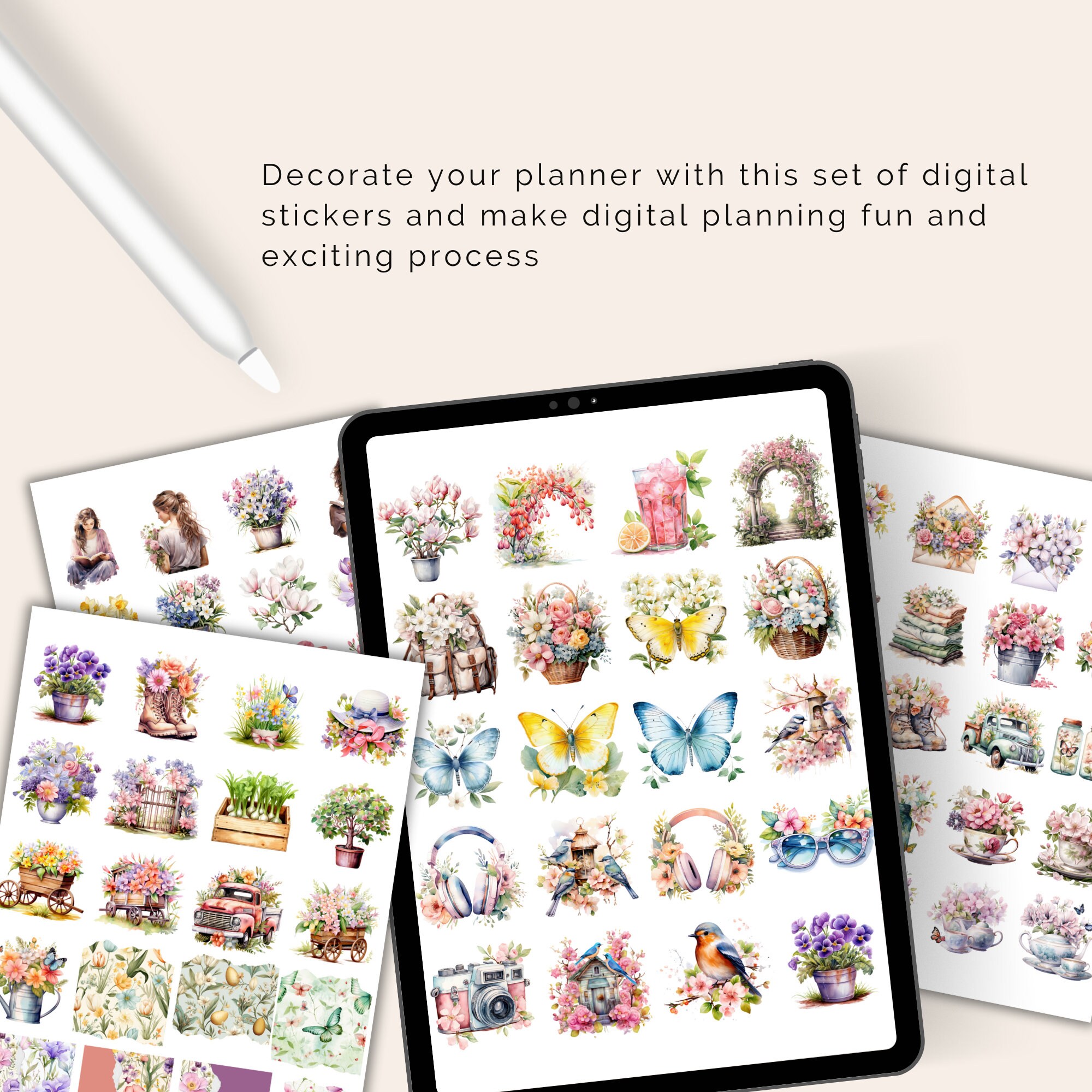 SPRING Goodnotes Stickers cute Digital Sticker Pack Stickers Download ...