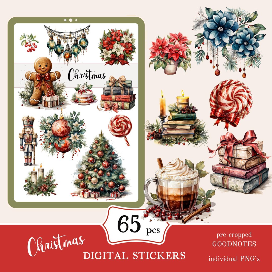 Christmas Goodnotes Stickers: Winter Digital Planner Set (PNG) - Etsy