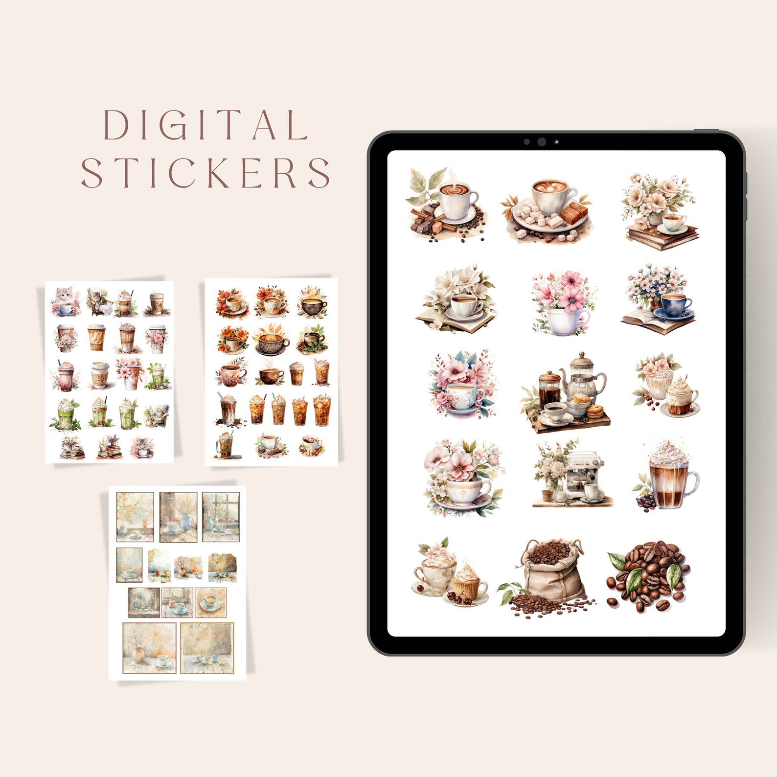 Coffee Lover Goodnotes Stickers |cute Digital Sticker Pack | Stickers ...