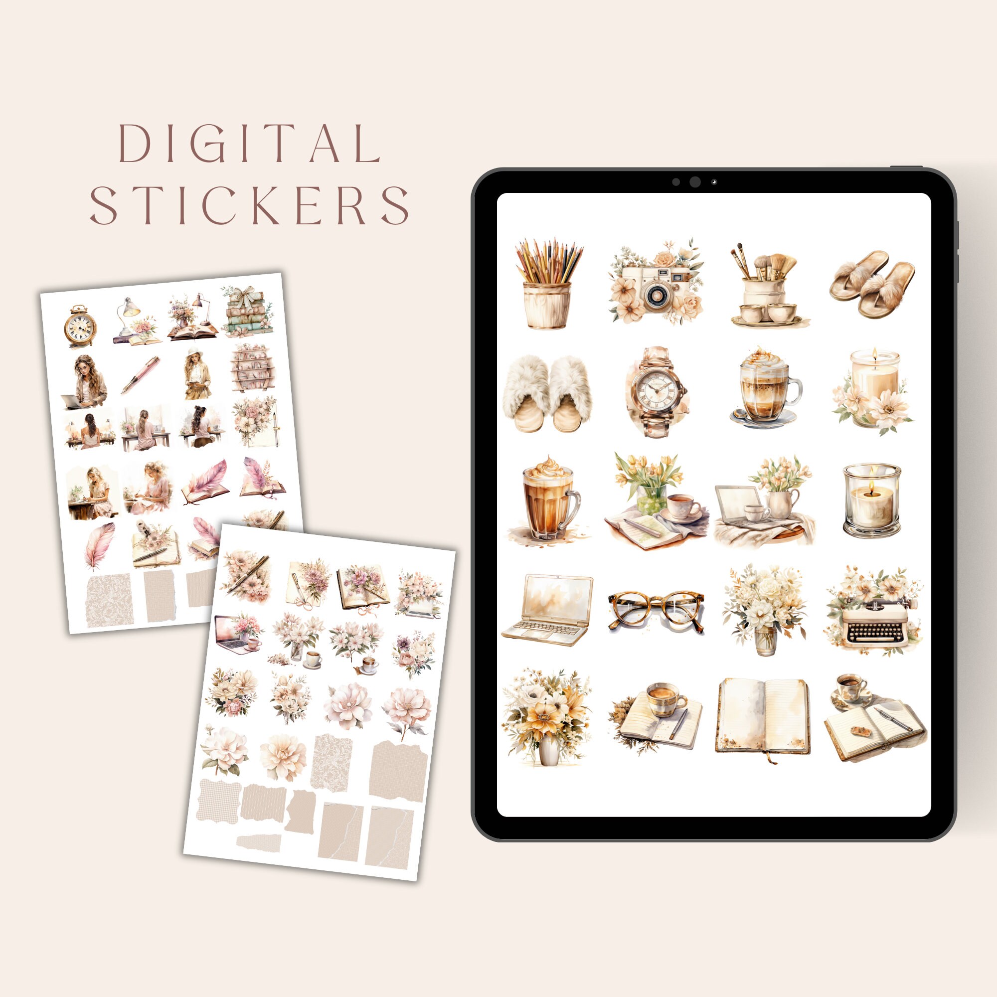 Boho Planner Stickers | Cute Digital Stickers, Goodnotes, Notability ...
