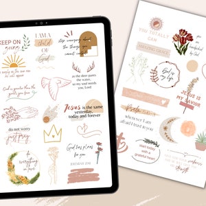 Amazing Grace Digital Stickers | Bible Journaling, Goodnotes (PNG, PDF ...