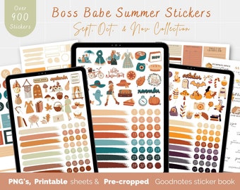 September Goodnotes Stickers - Etsy