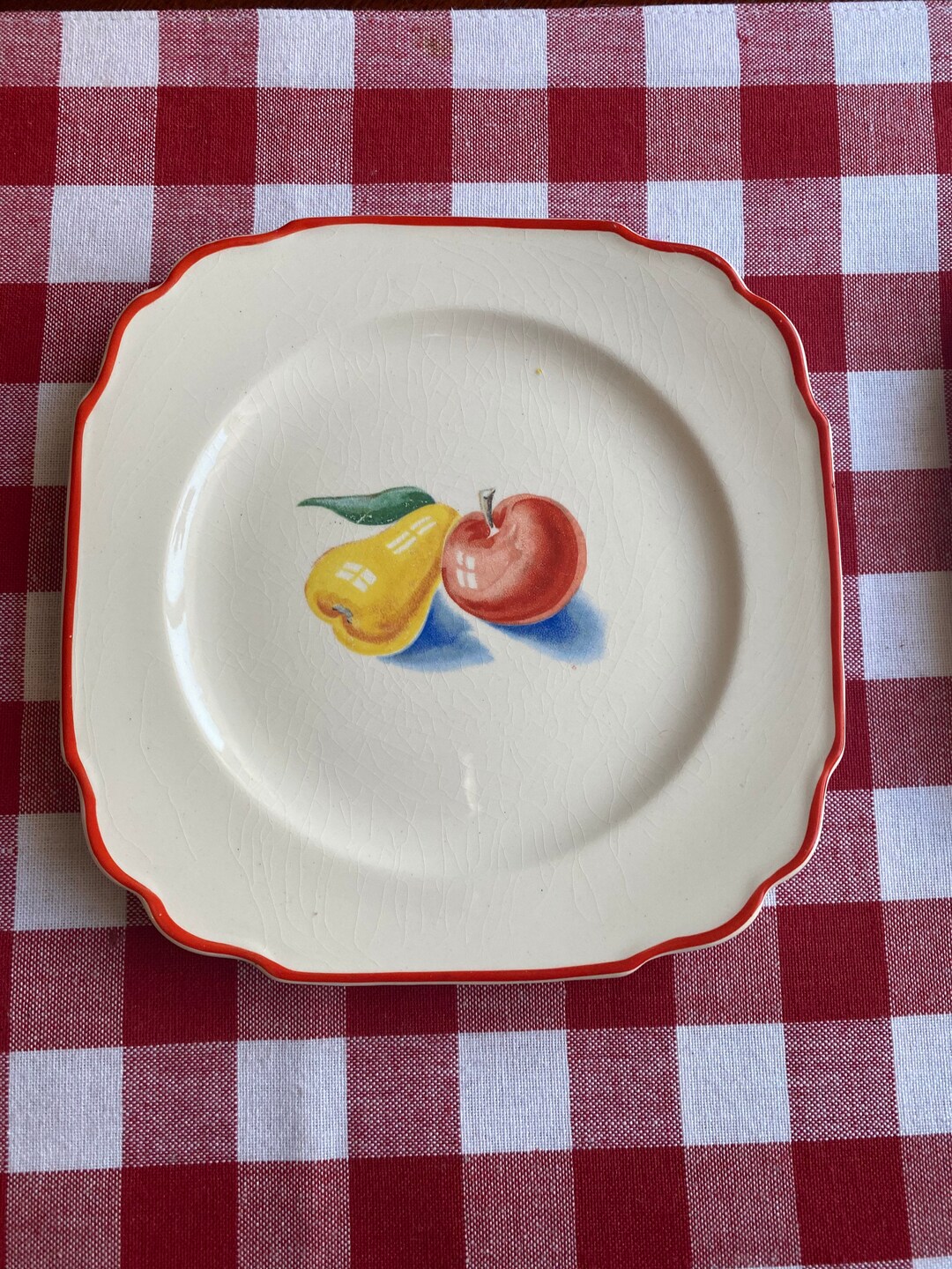 Cottage Core Vintage Harker Pottery Bakerite Apple and Pear - Etsy