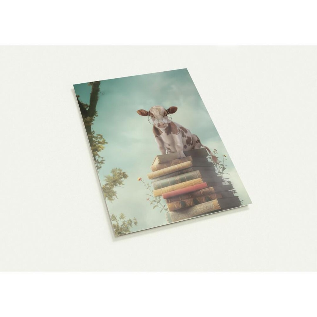 Pack of 10 Greeting Cards US & CA the Judgmental Cow by Julie Clyde ...