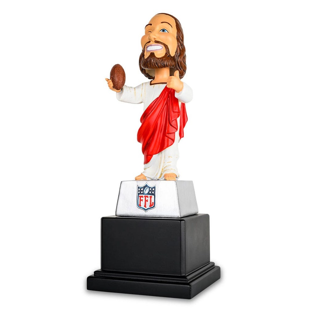 Touchdown Jesus Trophy Swap Topper Perpetual League Celebration, FFL ...