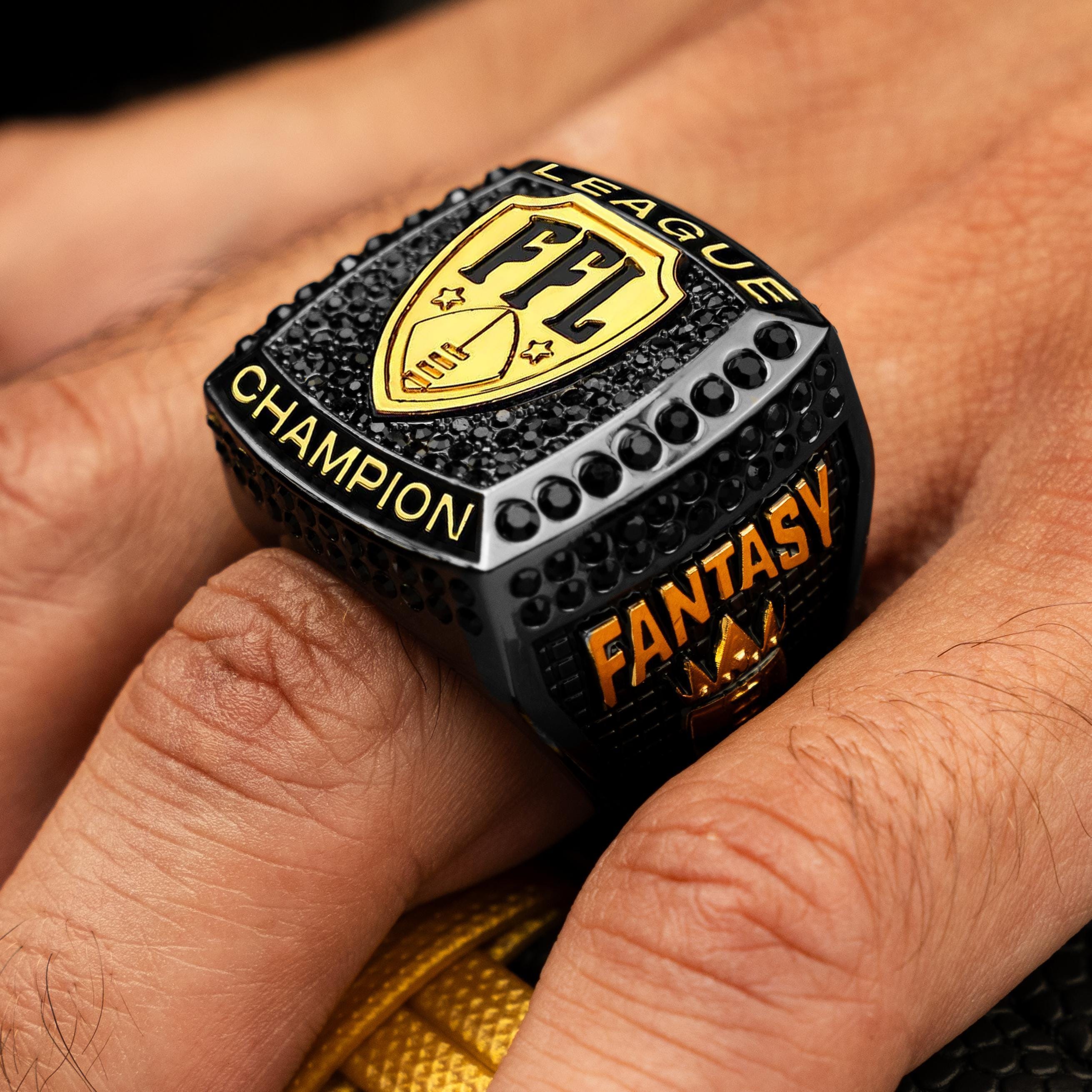 FFL Stunna Ring - Black & Gold | FFL Champion, League Winner Award, Man ...