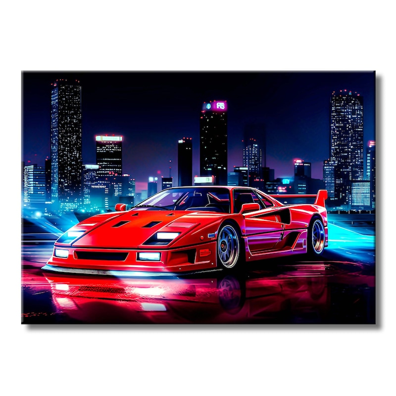 F40 Metal Car Wall Art - Etsy