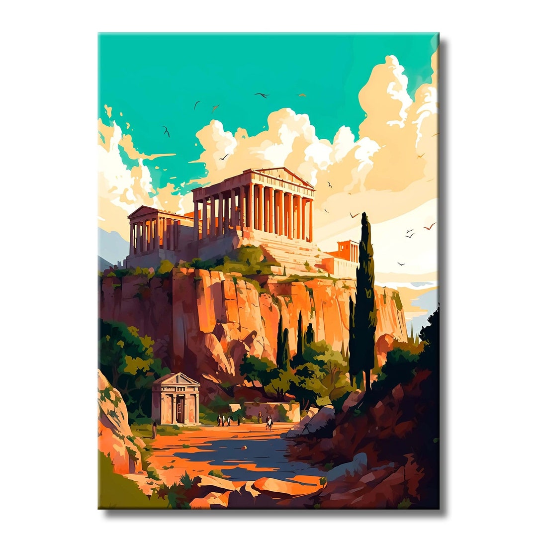 Parthenon Athens Metal Wall Art: Greece Travel Decor - Etsy
