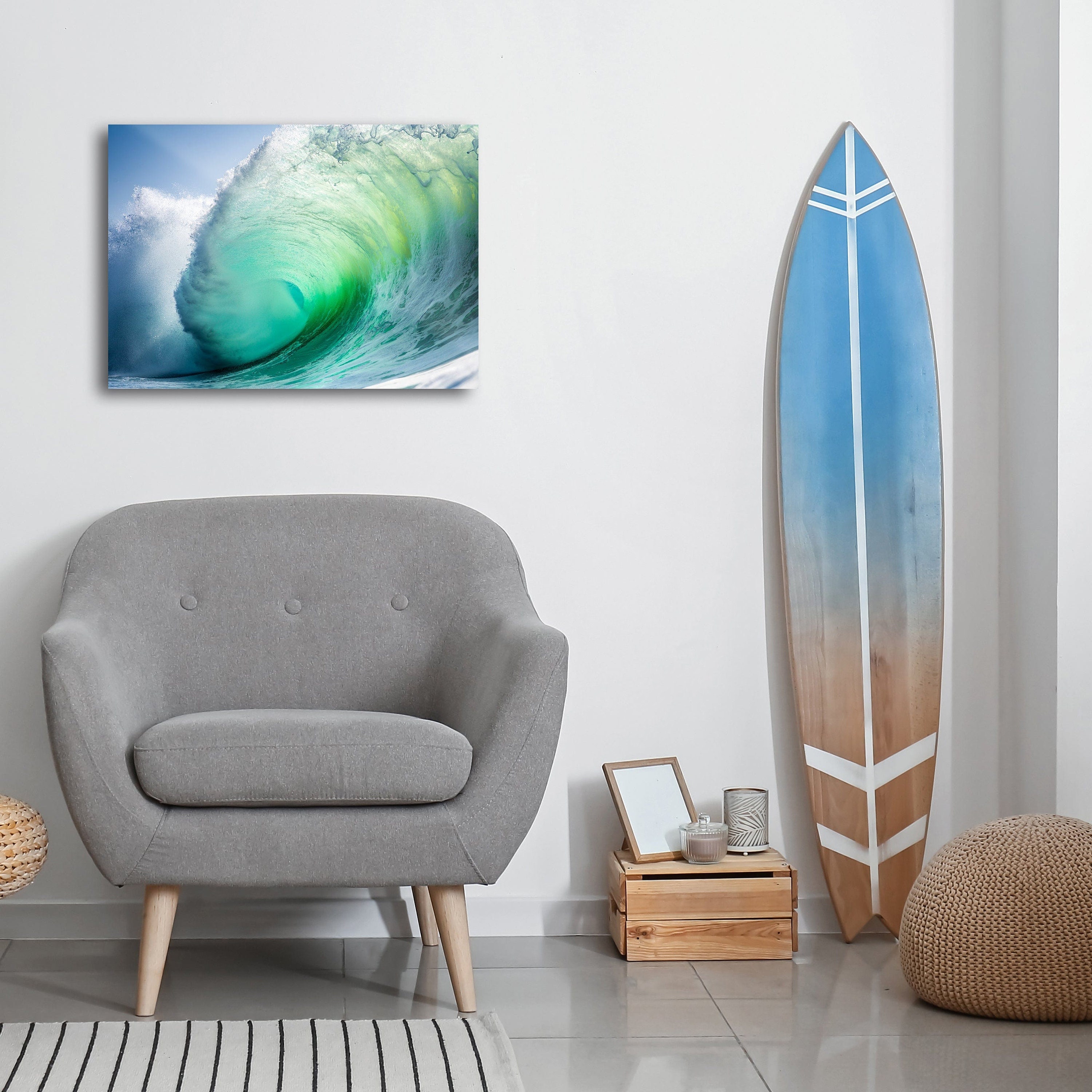 Ocean Wave Art, Surf Art Metal Wall Art Ocean Waves Art Decor Newport ...