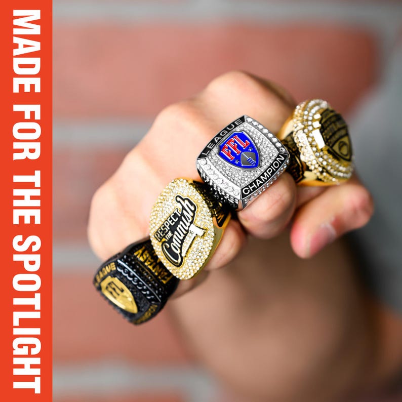 FFL Stunna Ring - Black & Gold | FFL Champion, League Winner Award, Man ...